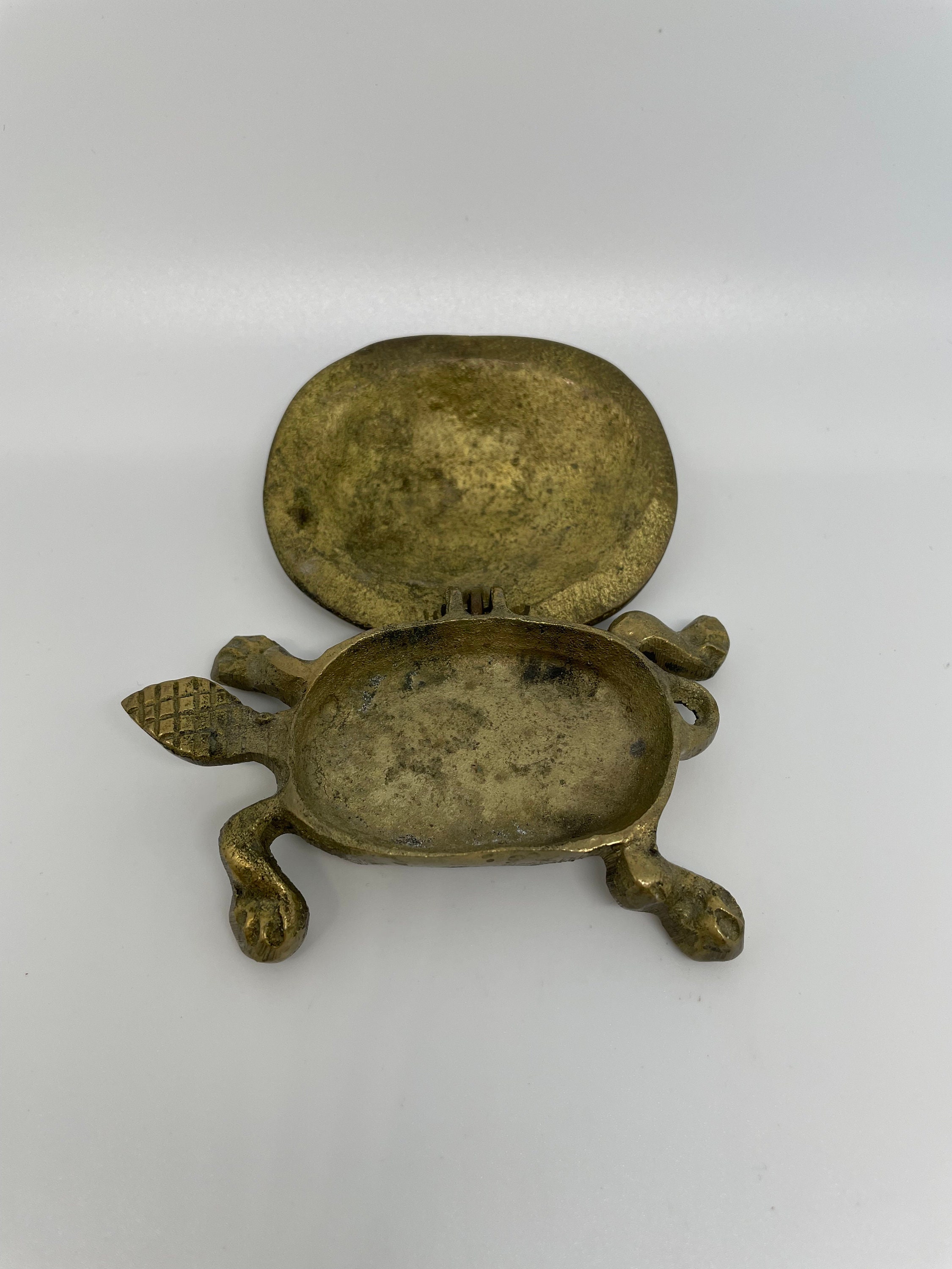 Antique English Early 1900's Brass Hinged Turtle Trinket Box - Etsy