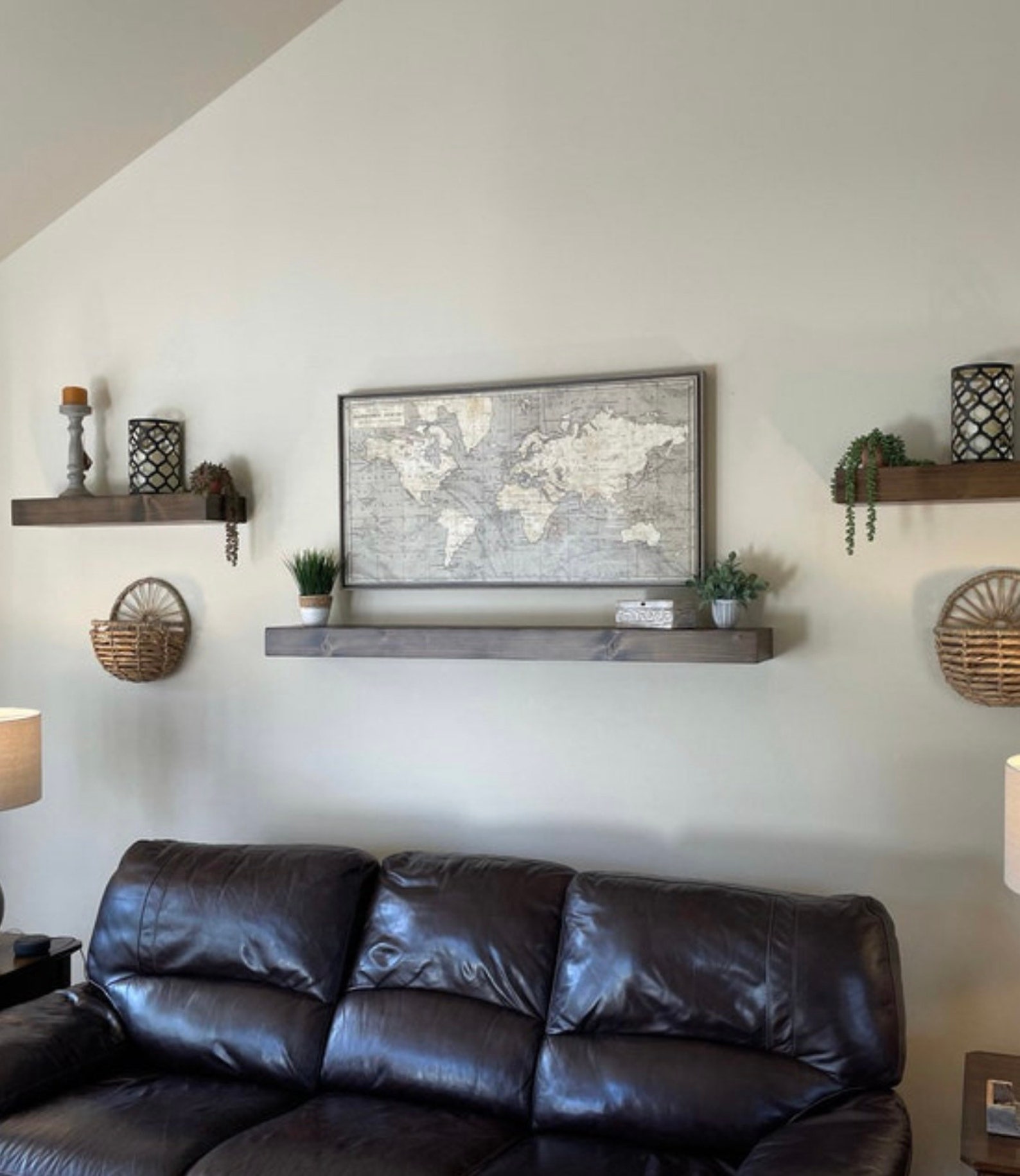 Rustic Wood Floating Shelves 8 Inches Deep Rustic Floating - Etsy