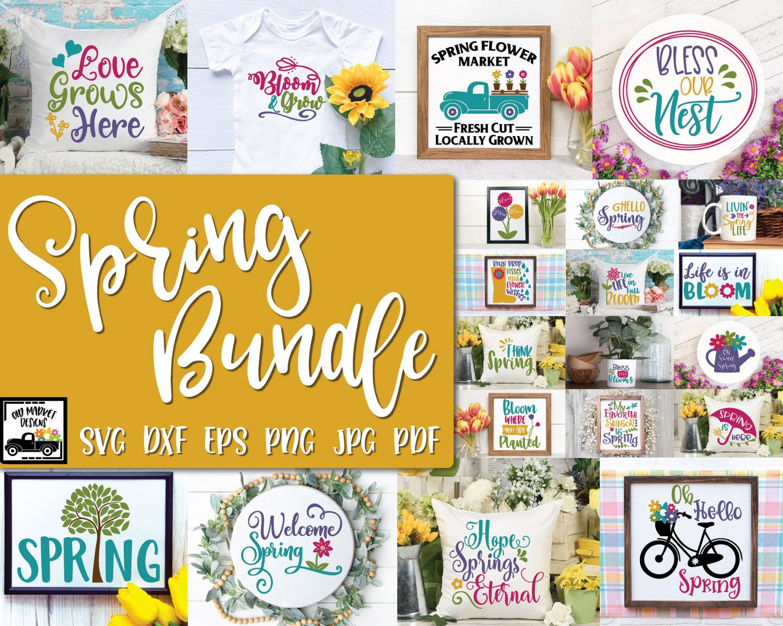 Spring SVG Bundle 25 Spring SVG Cut Files Clip Art - Etsy