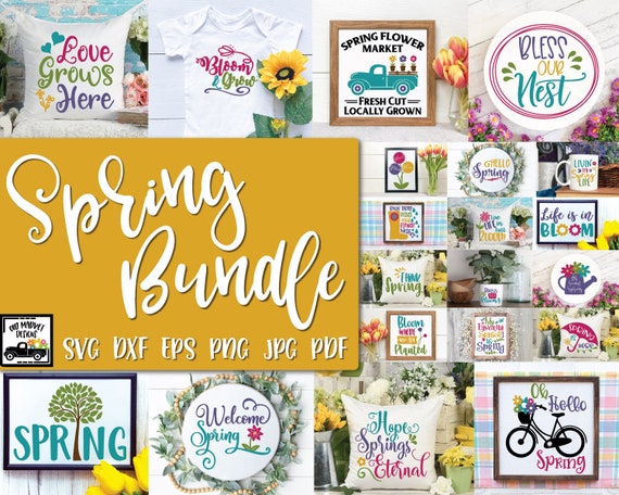 Spring SVG Bundle 25 Spring SVG Cut Files Clip Art - Etsy