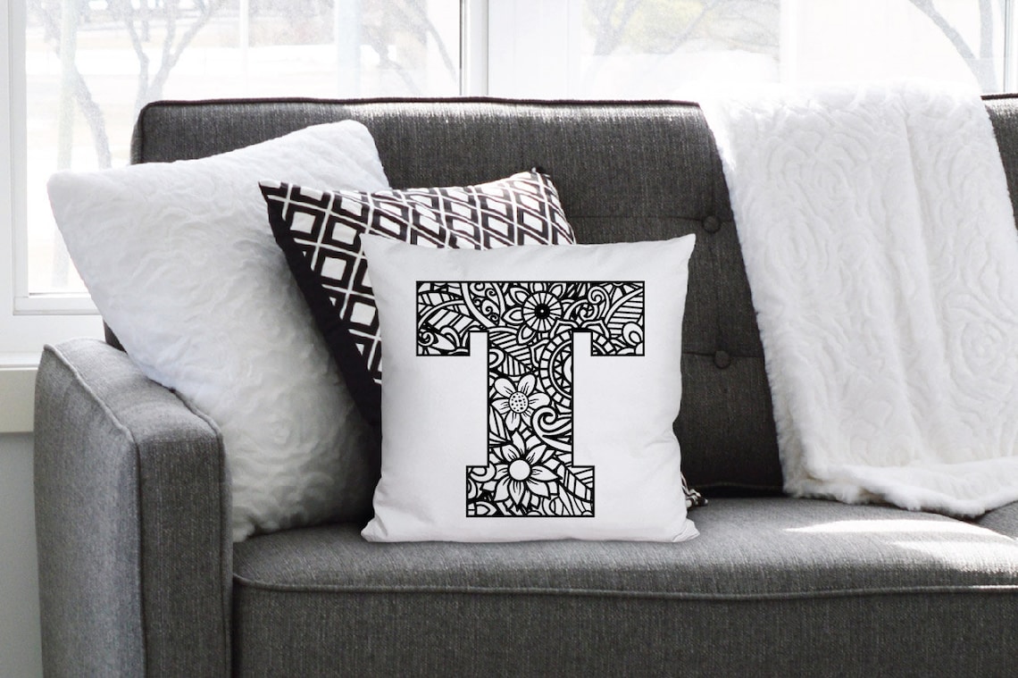 Letter T SVG File Mandala Monogram Letter T SVG Cut File - Etsy