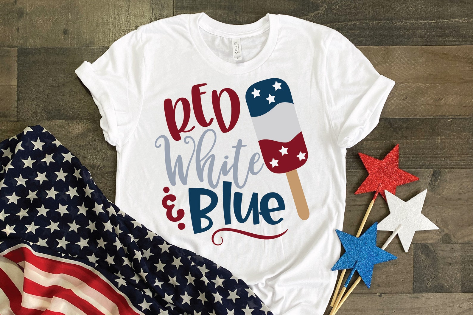 Red White & Blue SVG Cut File Patriotic SVG Clip Art | Etsy