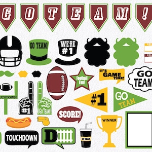 Football Photo Booth Props SVG Files - Printable and Cuttable File ...
