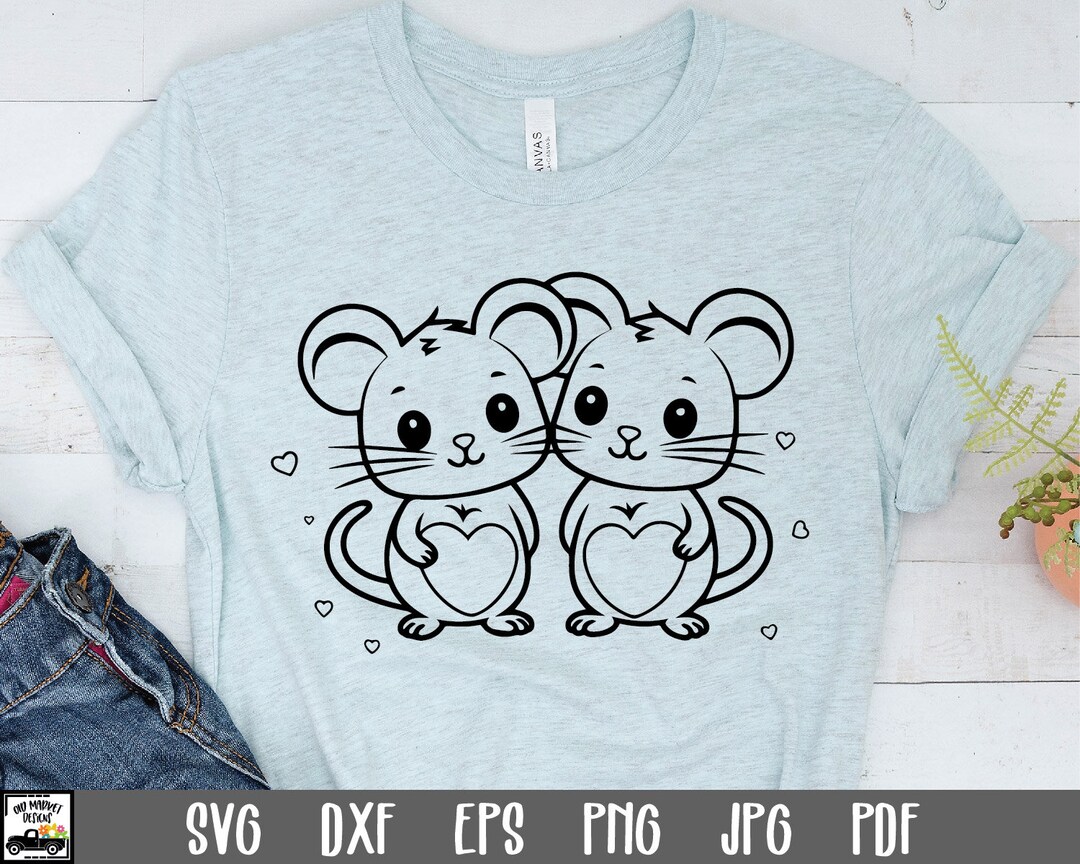 Cute Mice Buddies SVG File - Mouse SVG File - Mice Clip Art - Cute ...