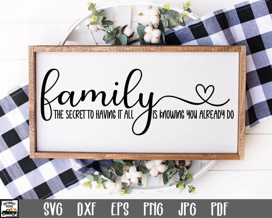 Family Sign SVG File - Family SVG File - Family Sign Cut File - Clip ...