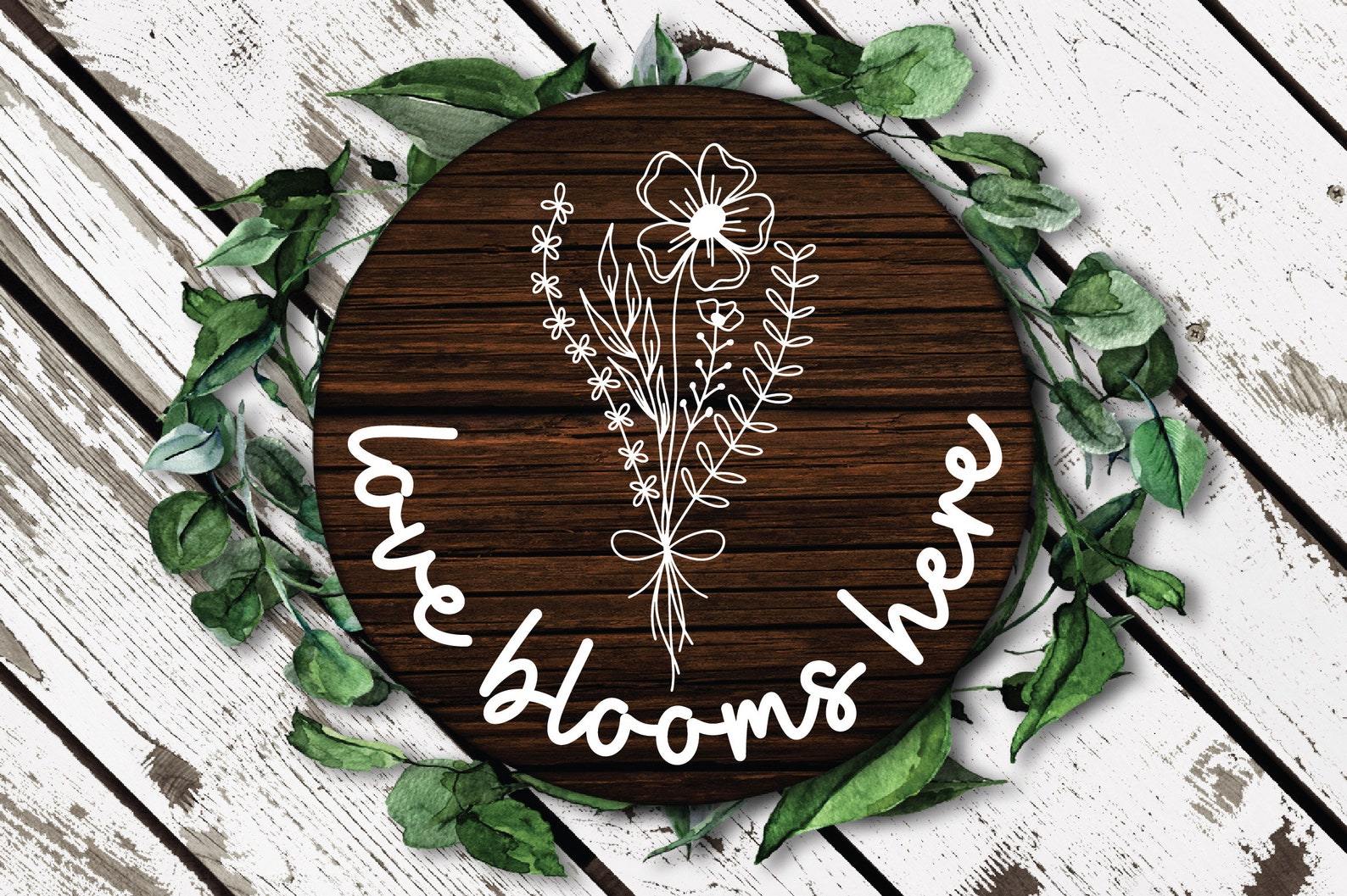 Spring Door Signs SVG Bundle Spring and Easter SVG Bundle Round Spring ...