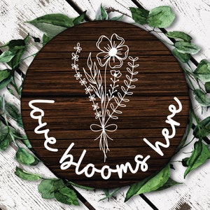 Spring Door Signs SVG Bundle - Spring and Easter SVG Bundle - Round ...