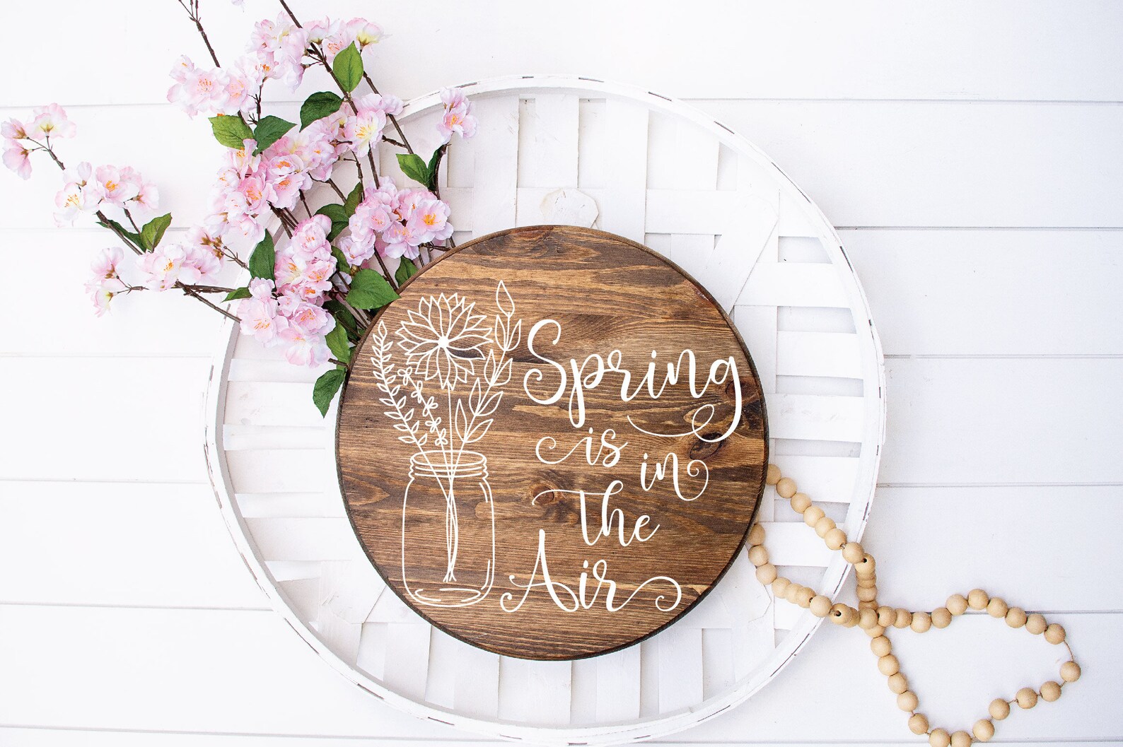 Spring Door Signs SVG Bundle - Spring and Easter SVG Bundle - Round ...