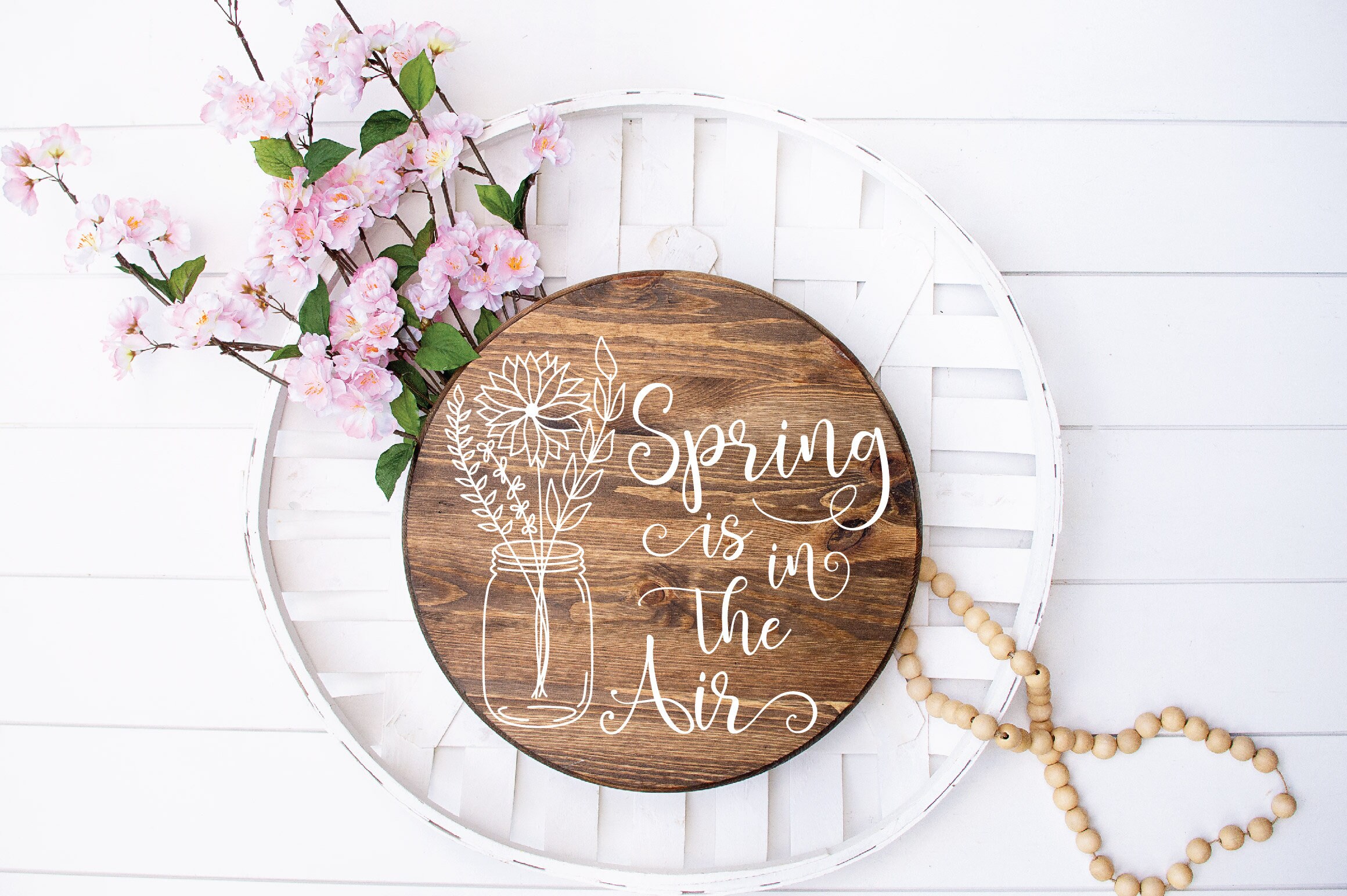 Spring Door Signs SVG Bundle - Spring and Easter SVG Bundle - Round ...