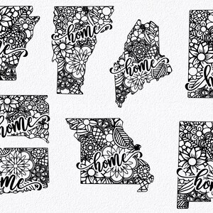 50 States Mandala SVG Bundle - Home State SVG Cut Files - Mandala ...