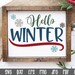 Hello Winter SVG Cut File Christmas SVG File Clip Art - Etsy