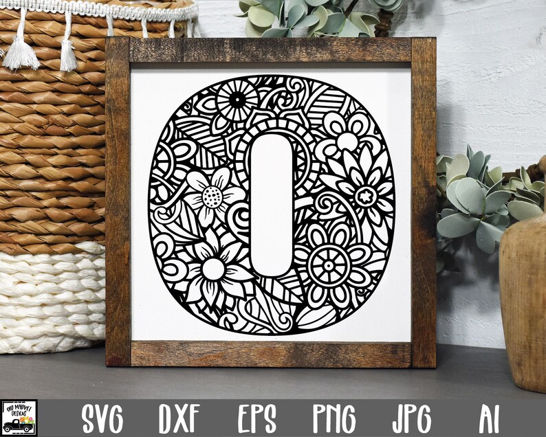 Letter O SVG File Mandala Monogram Letter O SVG Cut File - Etsy