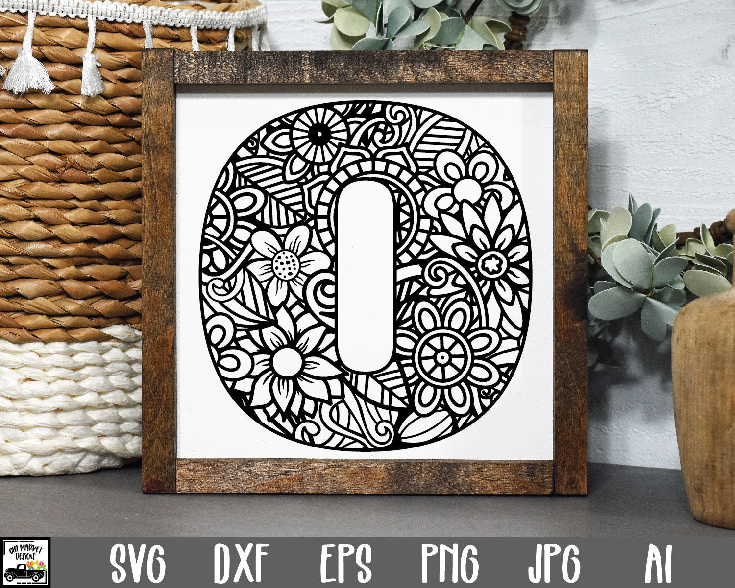 Letter O SVG File Mandala Monogram Letter O SVG Cut File | Etsy