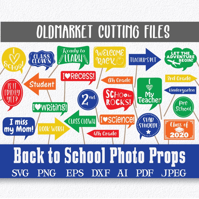 School Photo Props - Etsy