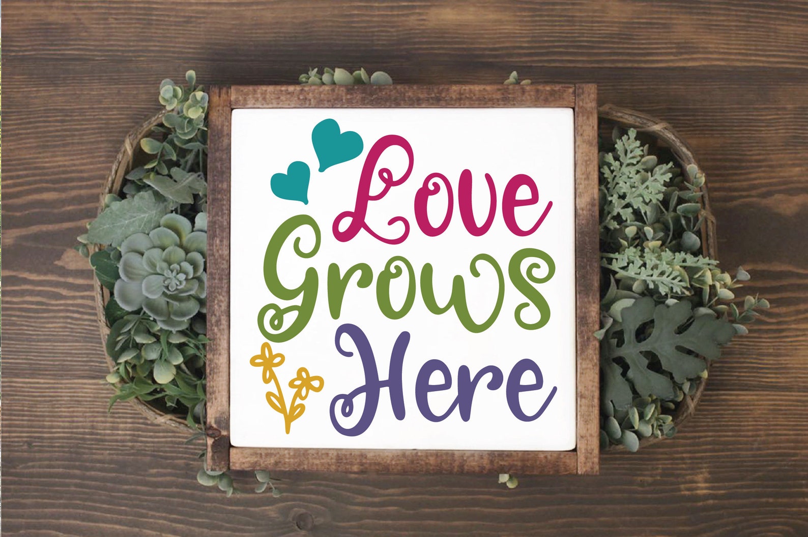 Love Grows Here SVG Cut File Spring SVG File Clip Art - Etsy