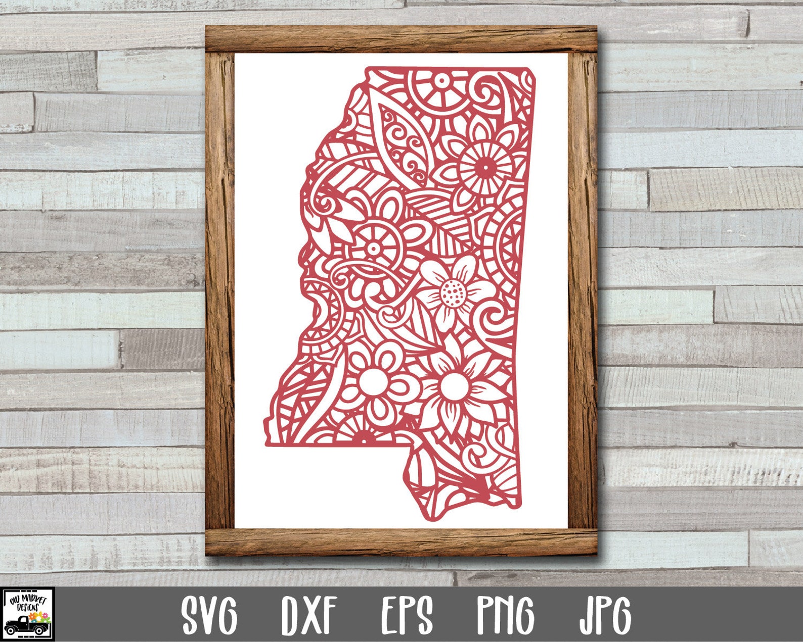 Mississippi SVG File Mississippi State Mandala SVG File - Etsy
