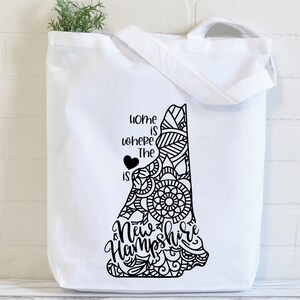 New Hampshire Mandala SVG File - Home is Where the Heart is State SVG ...