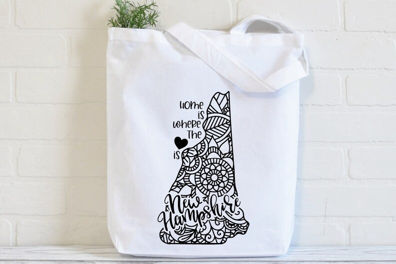 New Hampshire Mandala SVG File Home is Where the Heart is - Etsy