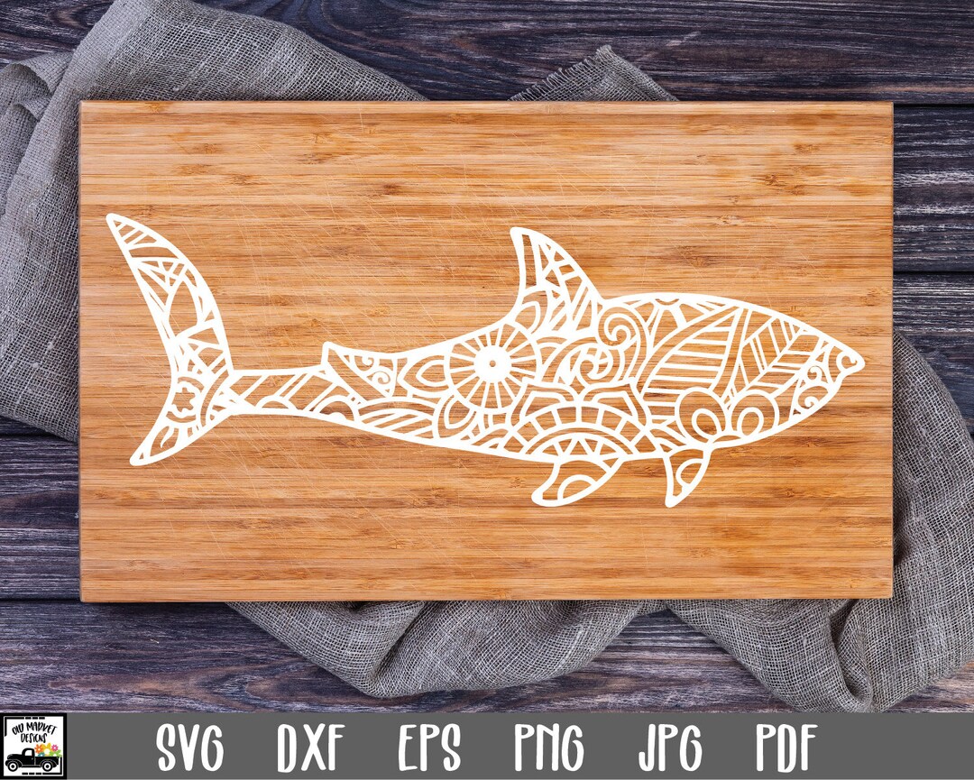 Shark Mandala SVG File - Mandala Shark SVG Cut File - Clip Art ...