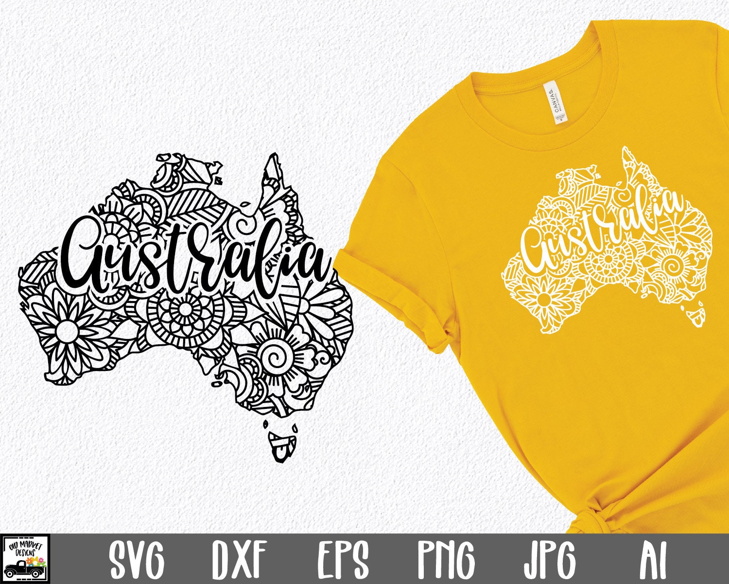 Australia SVG File Australia Mandala SVG Cut File Mandala | Etsy