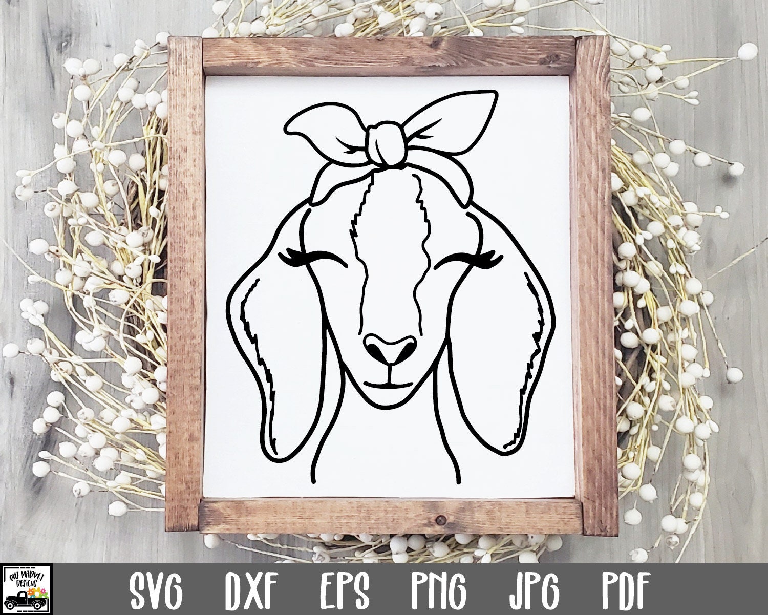 Goat With Bandana SVG File Nubian Goat Face SVG Goat Clip - Etsy