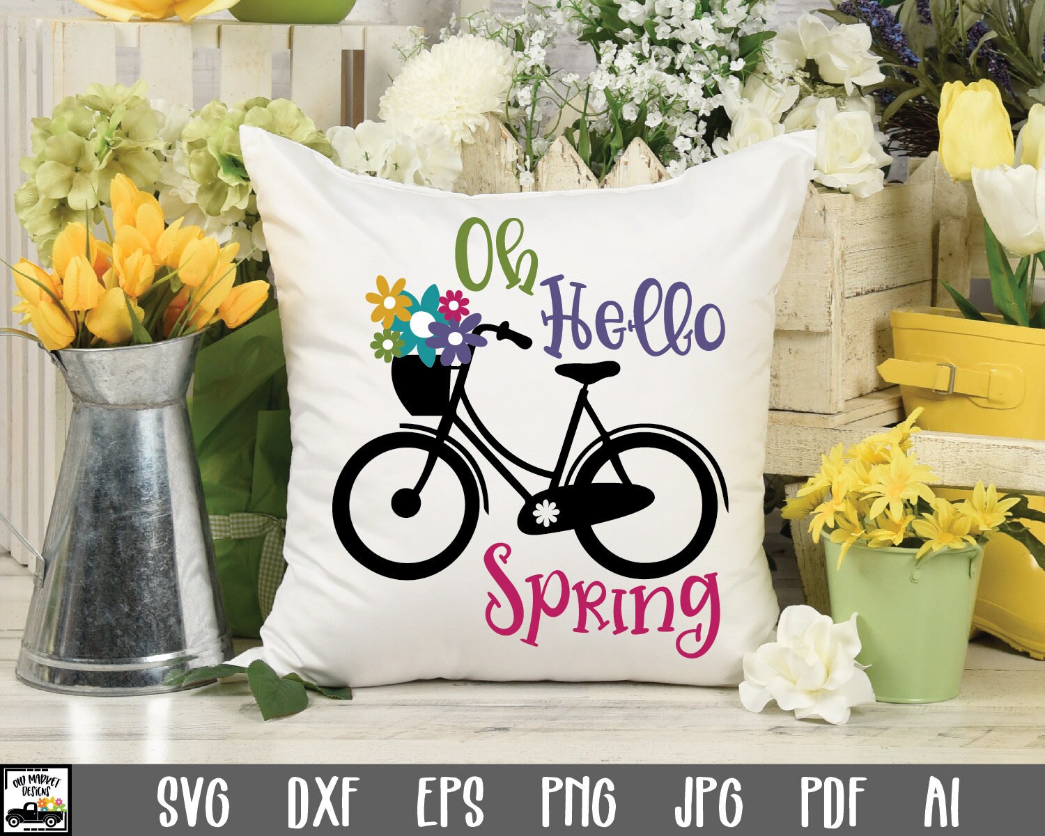 Oh Hello Spring SVG Cut File Spring SVG File Clip Art | Etsy