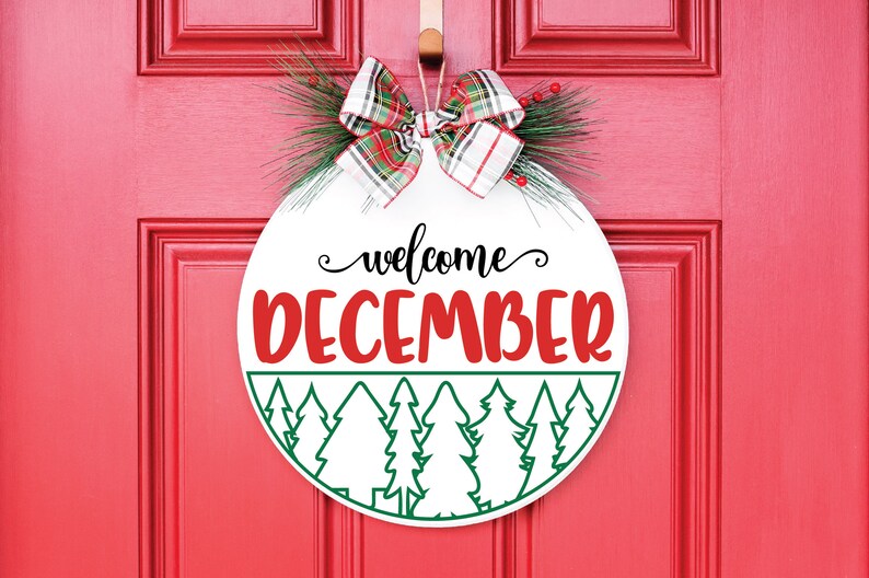 Monthly Door Signs SVG Bundle Holiday SVG Bundle Round - Etsy