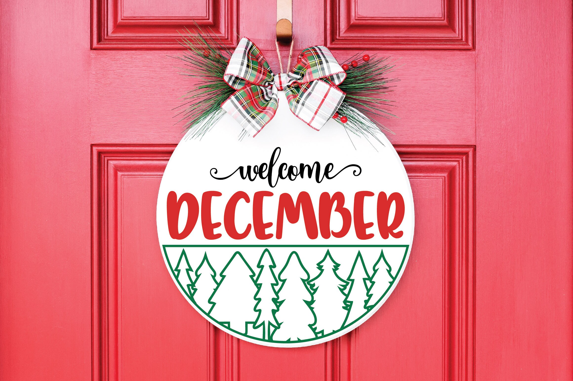 Monthly Door Signs SVG Bundle - Holiday SVG Bundle - Round Holiday SVG ...