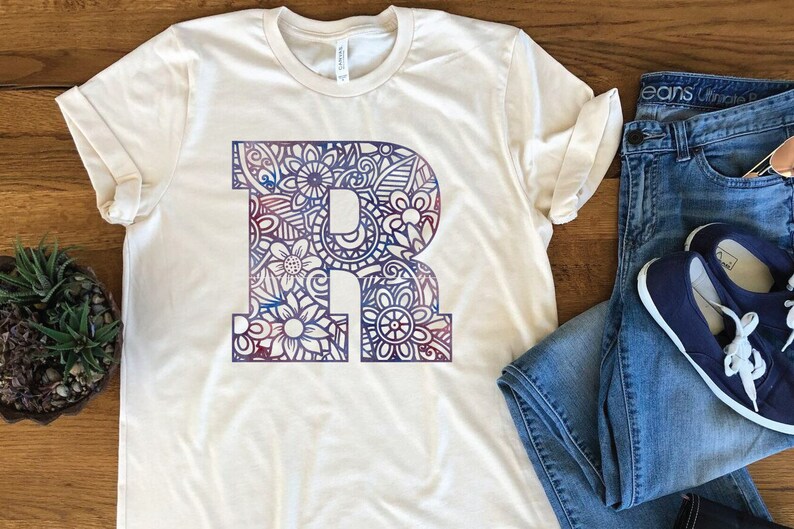 Letter R SVG File Mandala Monogram Letter R SVG Cut File - Etsy