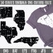 50 States SVG Bundle - Distressed State SVG Cut Files - Grunge States ...