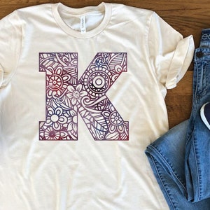 Letter K SVG File - Mandala Monogram Letter K SVG Cut File - Clip Art ...