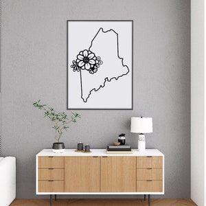 50 States SVG Bundle - State Svg File - US States Floral Outline Bundle ...