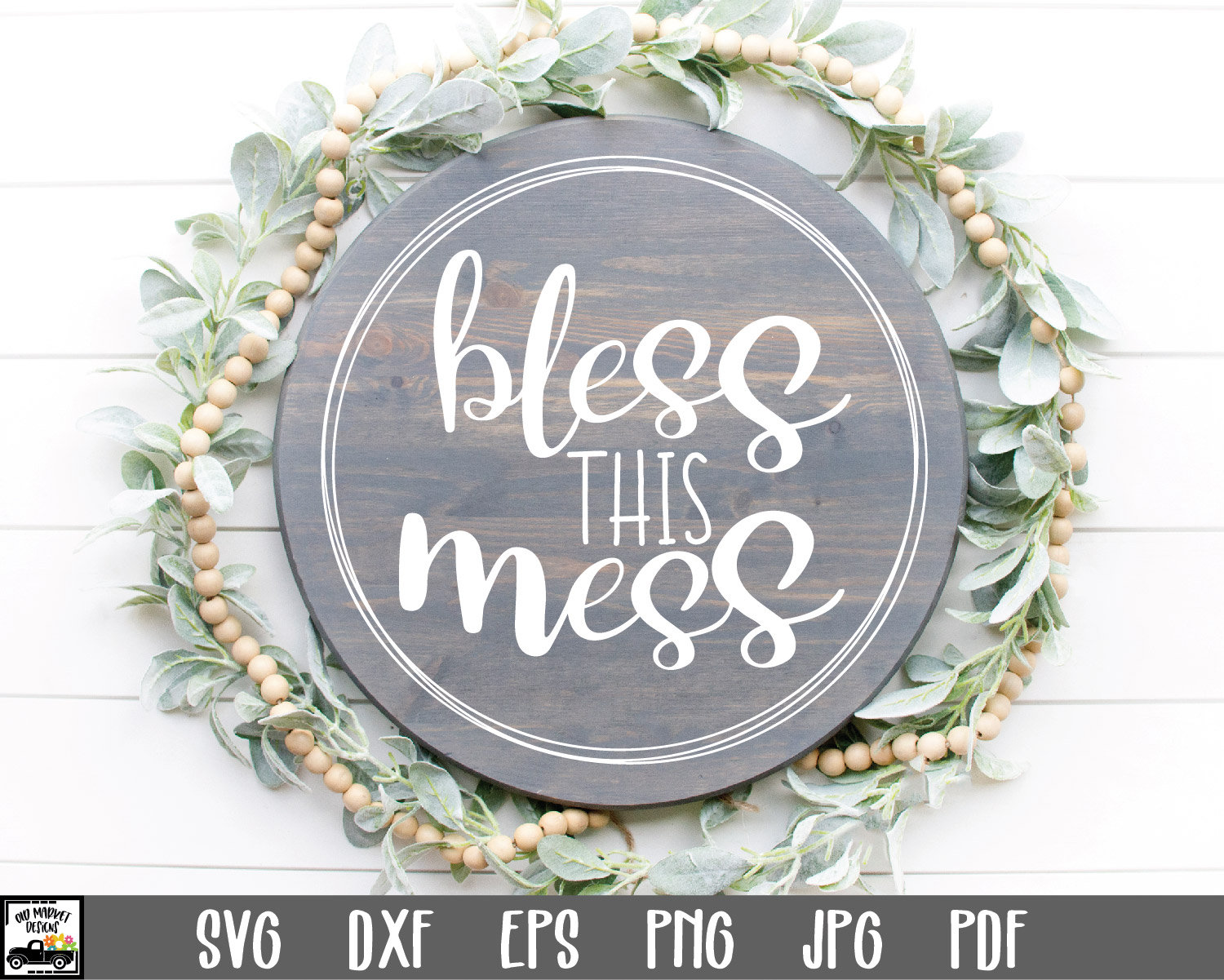 Bless this Mess SVG File Round Sign SVG Bless this Mess | Etsy