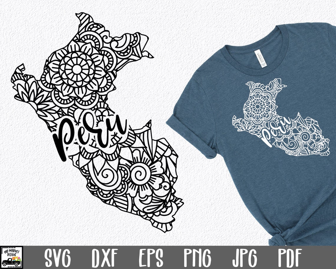 Peru SVG File Peru Mandala SVG Cut File Mandala Clip Art - Etsy