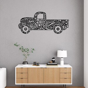 Mandala Truck SVG Cut File - Truck Zentangle SVG - Printable Art Print ...