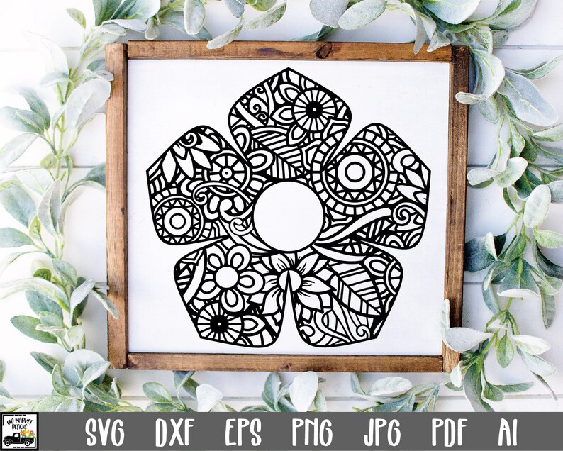Flower Mandala SVG File Mandala Flower SVG Cut File Clip | Etsy