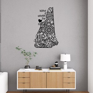New Hampshire Mandala SVG File - Home is Where the Heart is State SVG ...