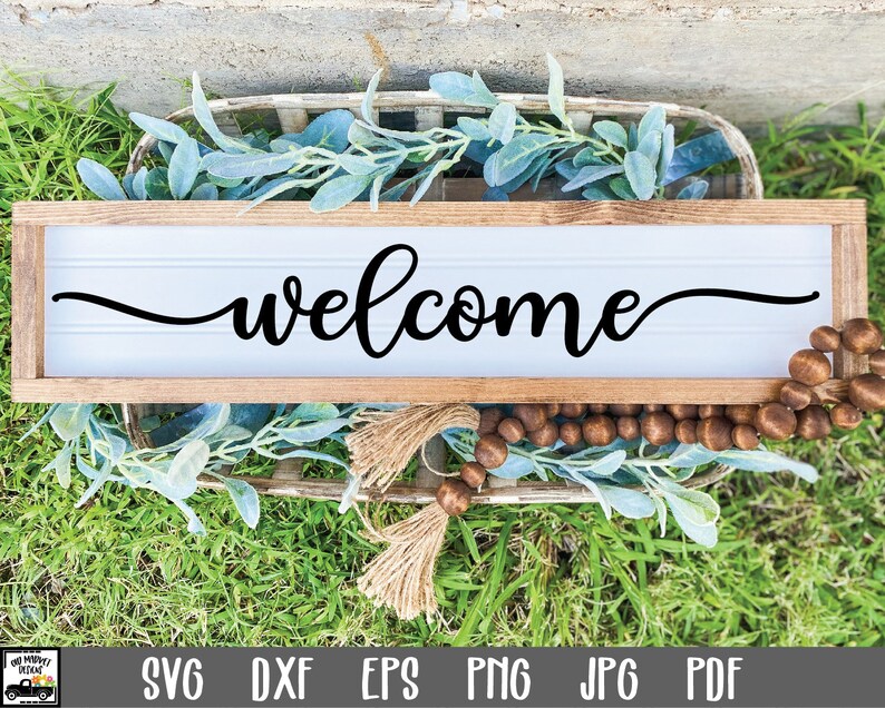 Welcome Sign SVG File Welcome Cut File Clip Art Cutting - Etsy