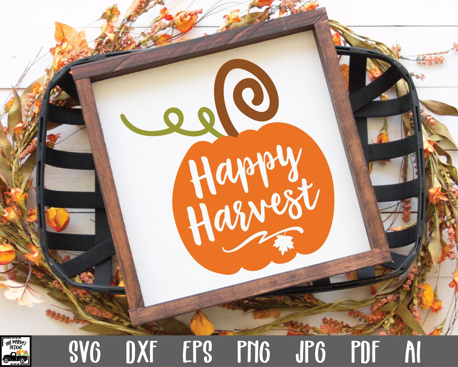 Happy Harvest SVG Cut file Fall SVG Autumn Clip Art | Etsy