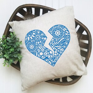 Broken Heart Mandala SVG File - Broken Heart Flower Mandala SVG Cut ...