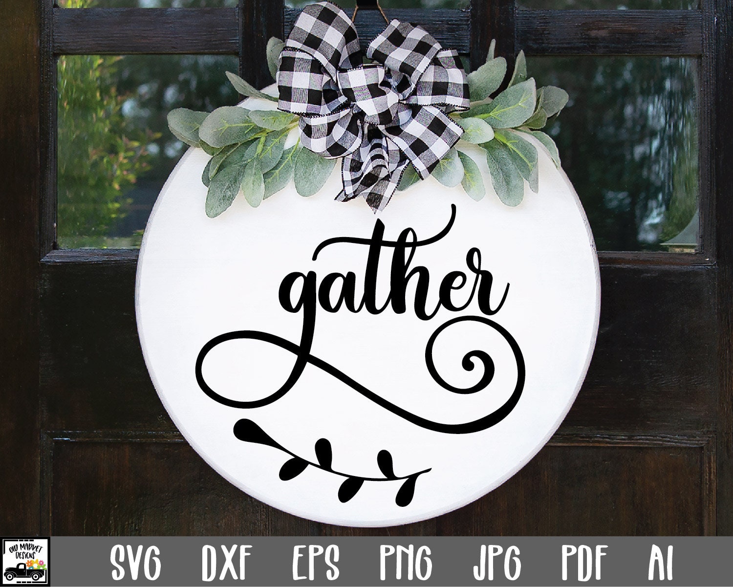 Gather SVG File Round Sign SVG Gather Cut File Clip Art | Etsy