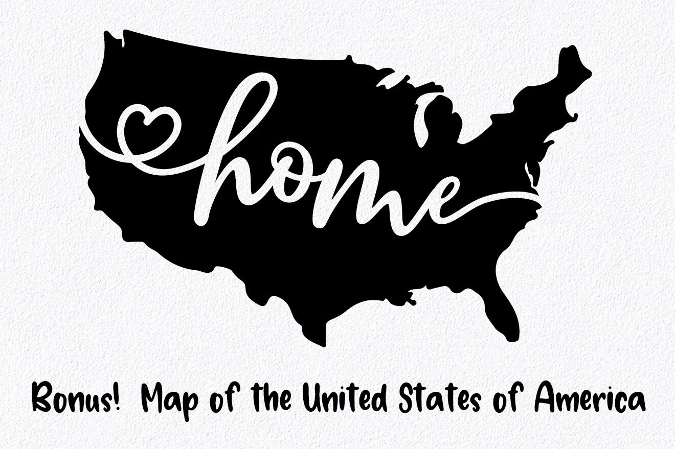 50 States SVG Bundle Home State SVG Cut File States Clip | Etsy