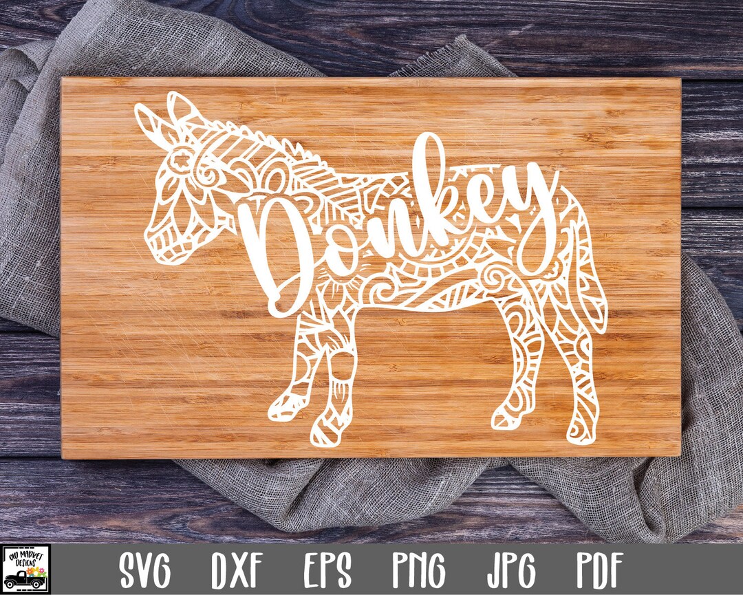 Donkey SVG File - Donkey Mandala SVG Cut File - Clip Art - Printable ...