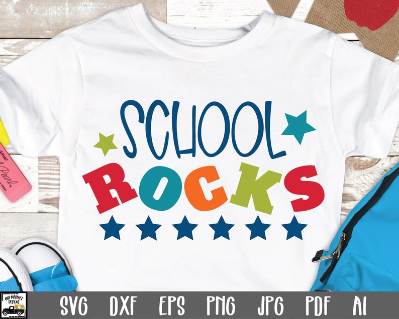 School Rocks SVG Cut File School SVG Clip Art Printable - Etsy