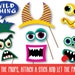 Monsters Photo Booth Props and Decorations - SVG Cut File - Dxf - Png ...
