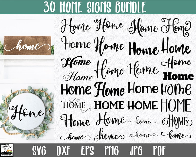 Home SVG Bundle 30 Home Sign SVG Files Home Bundle - Etsy
