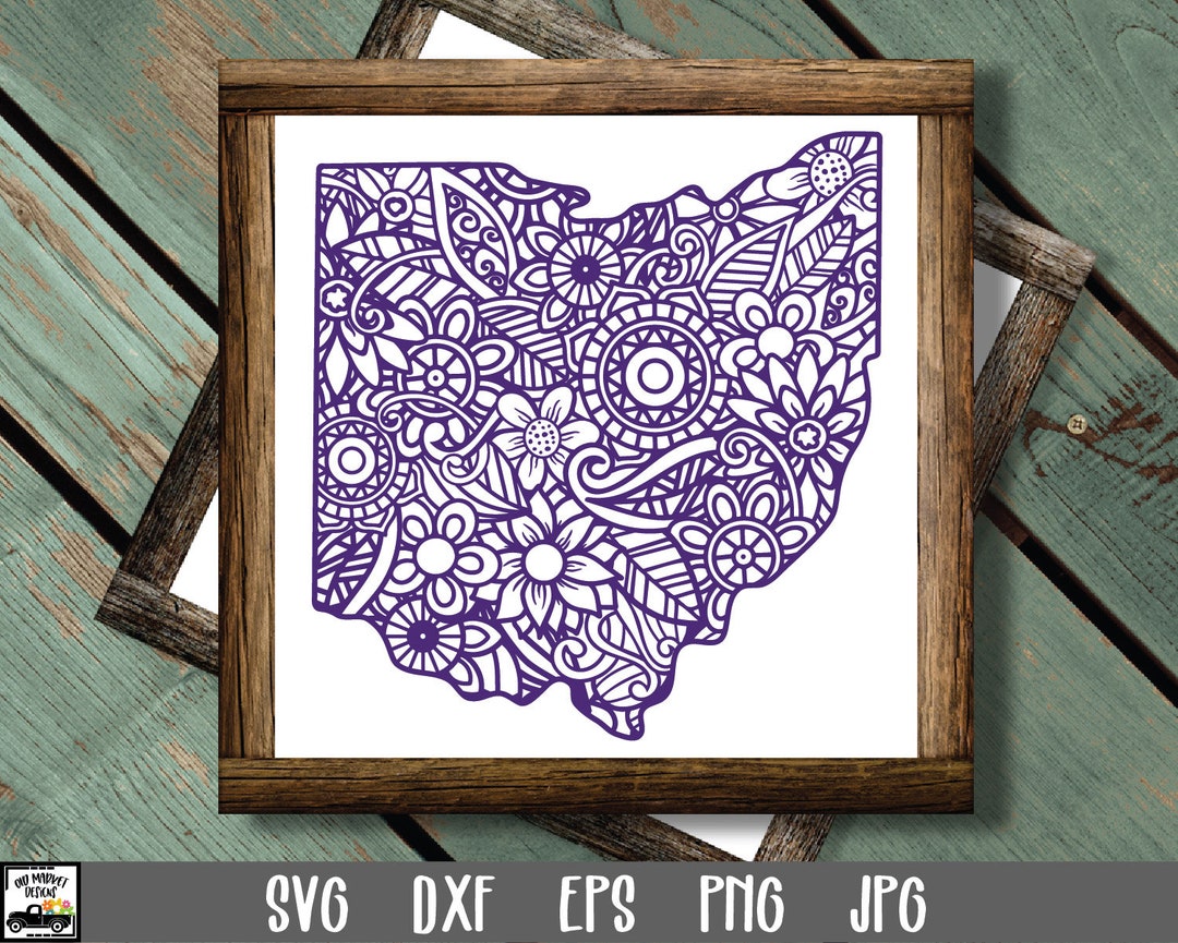 Ohio SVG File - Ohio State Mandala SVG File - Ohio Mandala SVG File ...