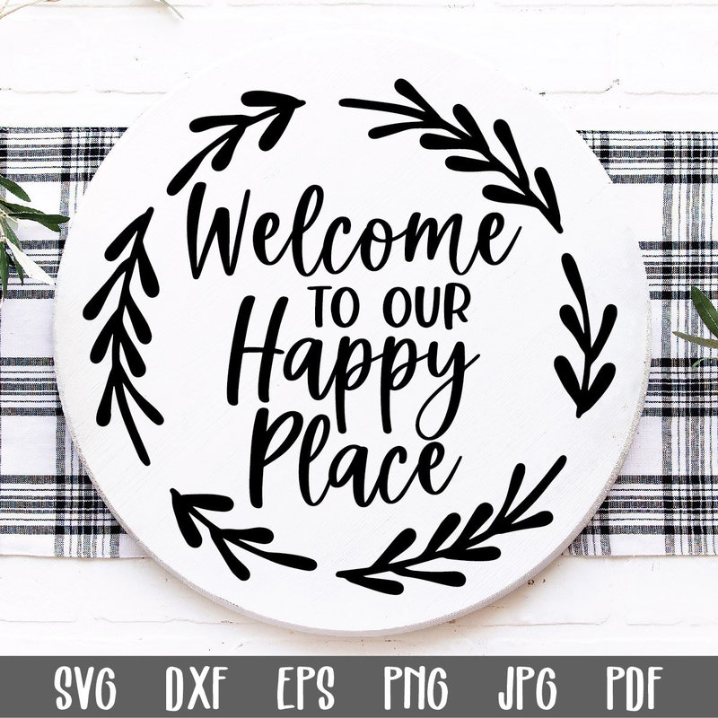 Our Happy Place Sign - Etsy