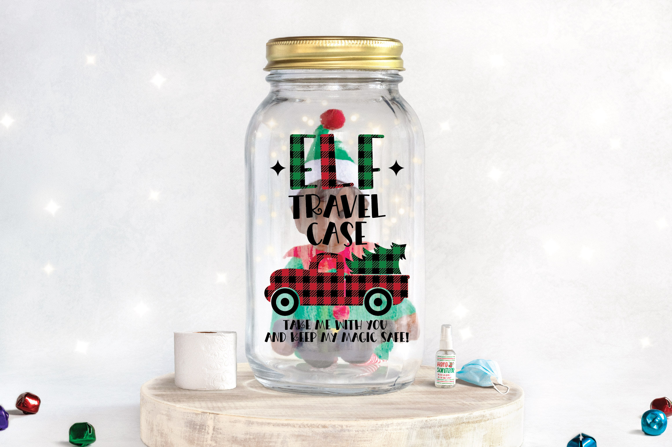 Elf Travel Case SVG File Elf Travel Jar SVG File Christmas - Etsy