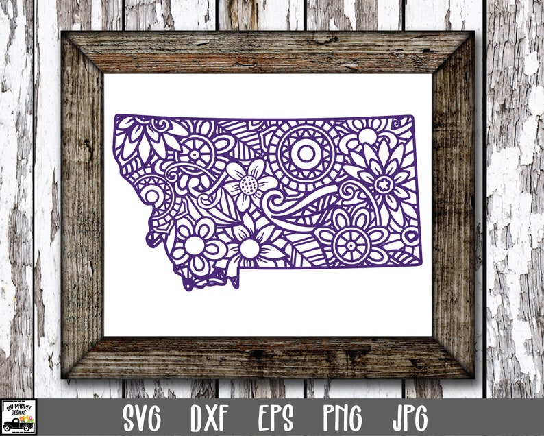 Montana SVG File Montana State Mandala SVG File Montana - Etsy